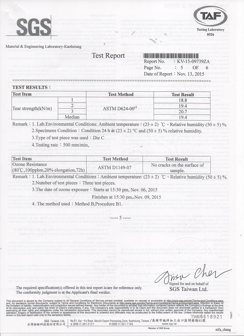 SGS Report - MING-LII TECHNOLOGY CO., LTD.